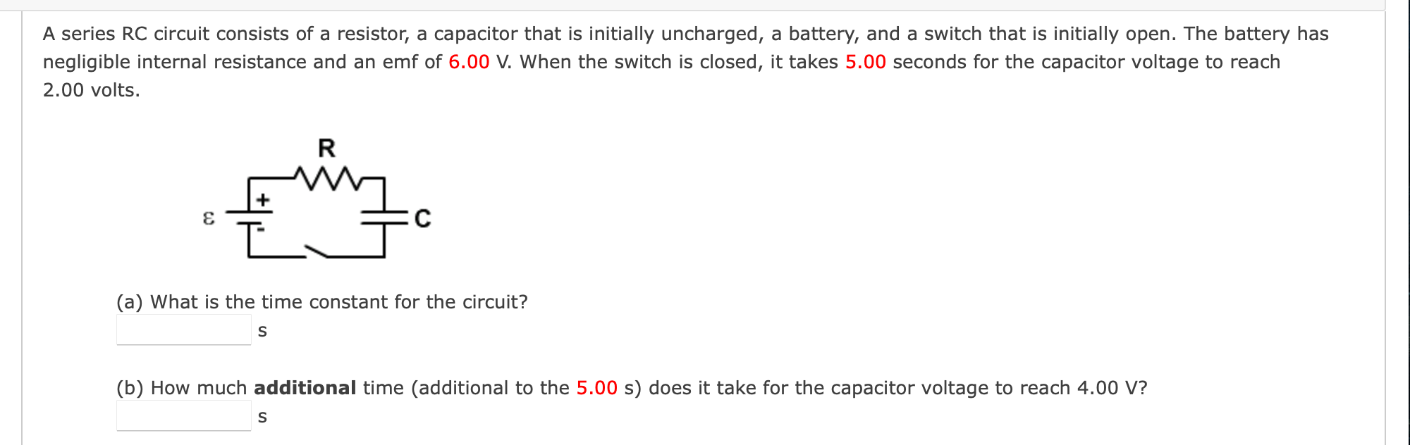 Solved A series RC circuit consists of a resistor, a | Chegg.com