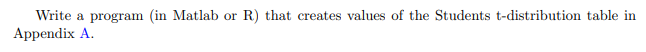 Solved Write a program (in Matlab or R ) that creates values | Chegg.com