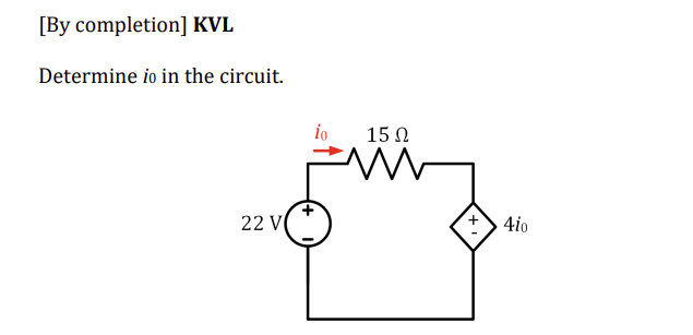 Solved Determine i0 in the circuit. | Chegg.com