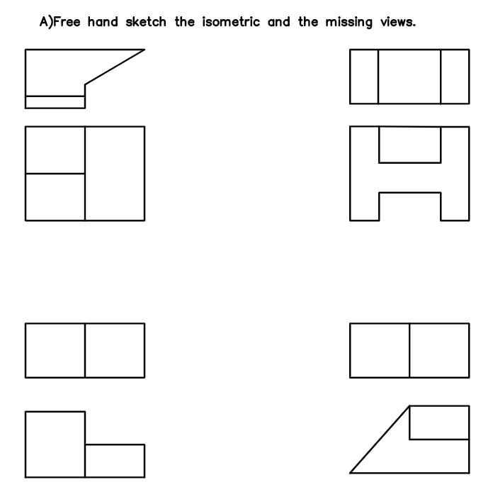 Solved A)Free hand sketch the isometric and the missing | Chegg.com