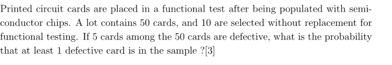 Solved Printed circuit cards are placed in a functional test | Chegg.com