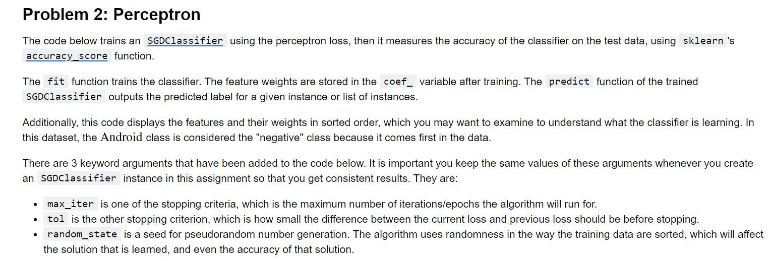 Solved For this problem, we will use what are called "bag of | Chegg.com