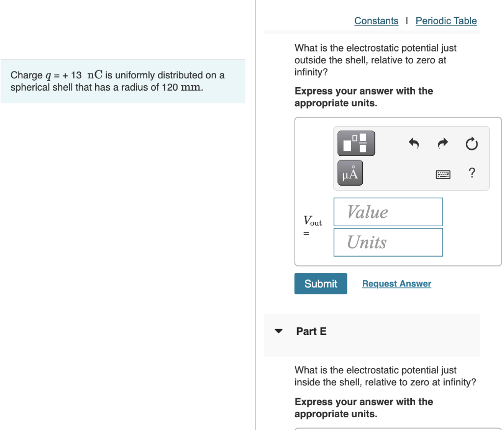 Solved Constants Periodic Table What is the electrostatic | Chegg.com