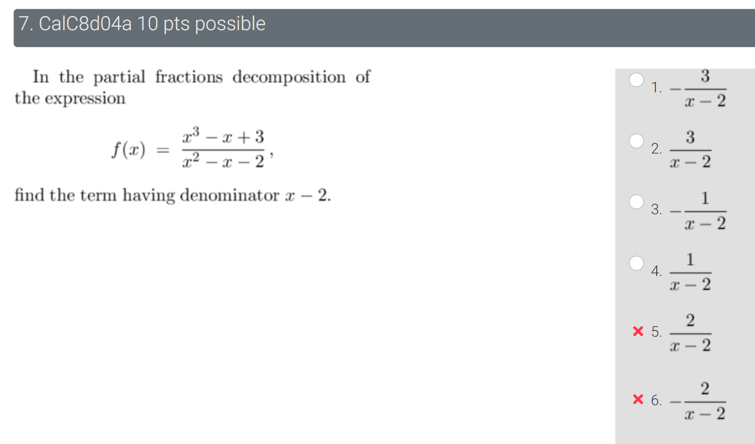Solved 7. Calc8d04a 10 pts possible 3 In the partial | Chegg.com