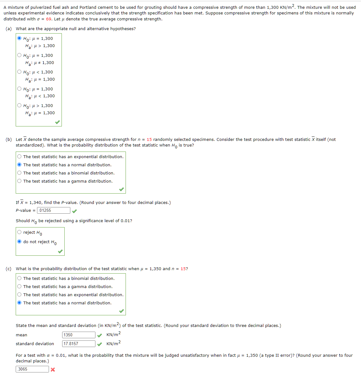 Solved distributed with σ=69. Let μ denote the true average | Chegg.com