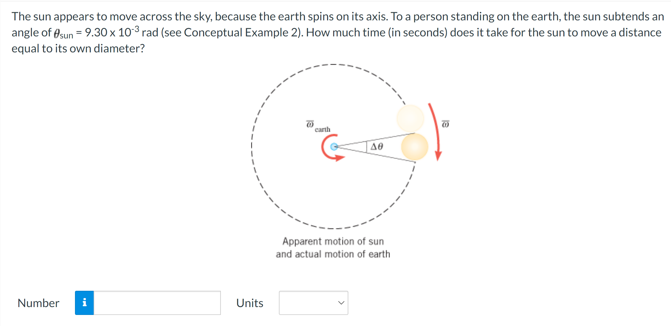 The sun appears to move across the sky, because the | Chegg.com