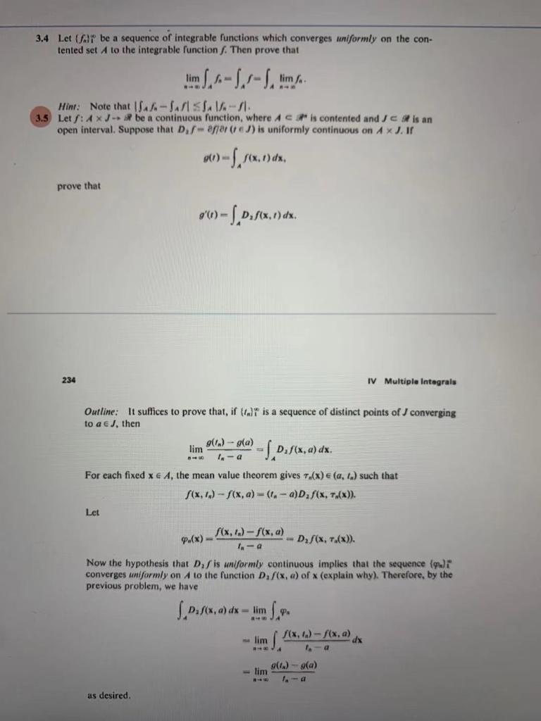 3.4 Let ar be a sequence of integrable functions | Chegg.com
