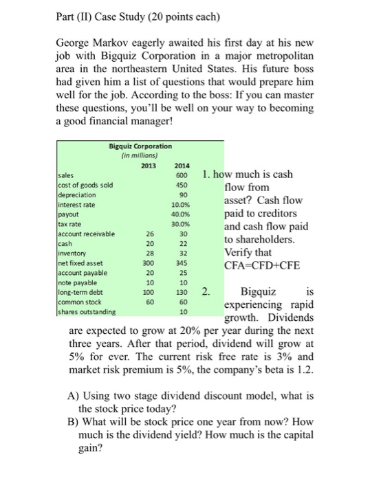 Solved Part I Multiple Choice (20 points) 1. Which one of | Chegg.com