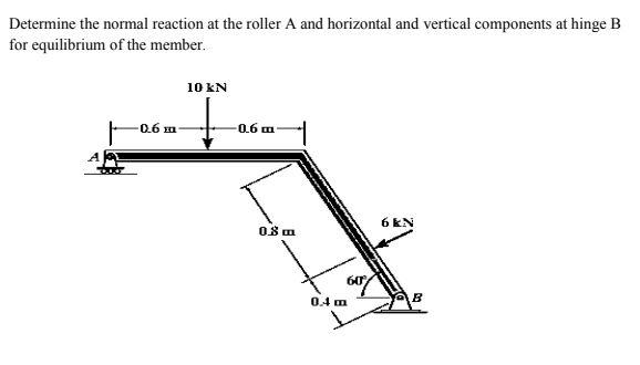 Solved Determine the normal reaction at the roller A and | Chegg.com