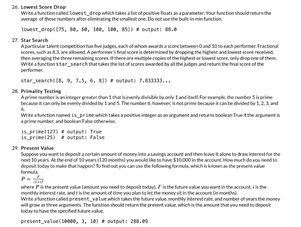 Solved Code the following using python idle and be sure not | Chegg.com