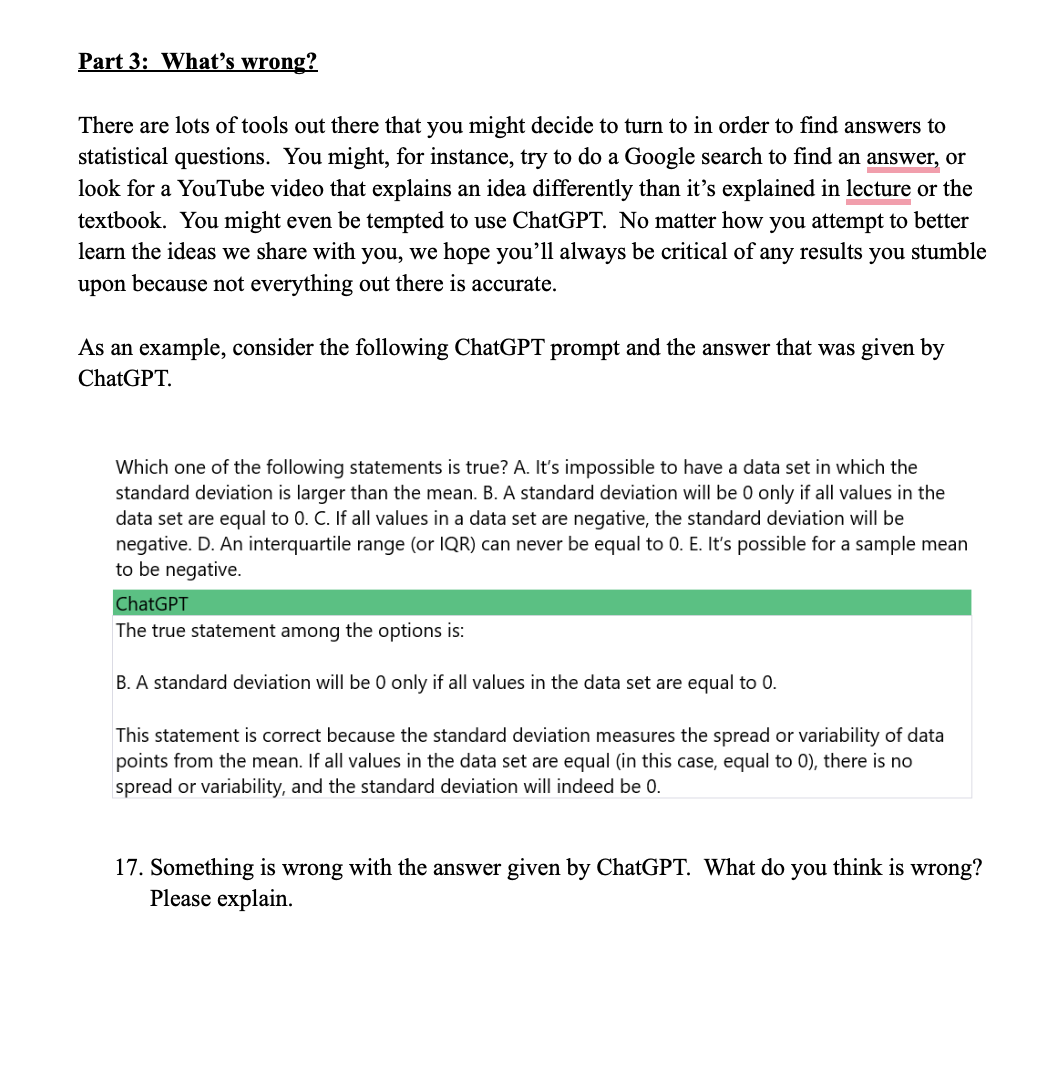Solved 15. True or False? The graphical displays show that | Chegg.com