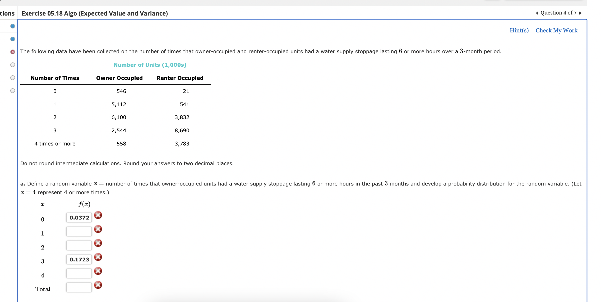 Exercise 05.18 Algo (Expected Value and Variance) - | Chegg.com
