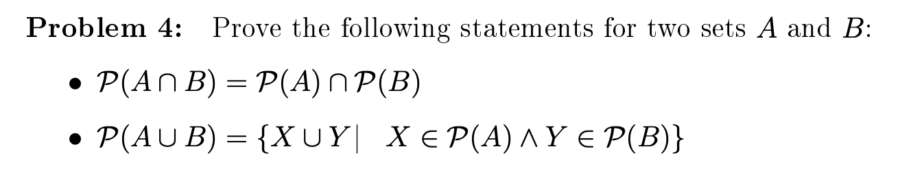 Solved Problem 4: Prove the following statements for two | Chegg.com