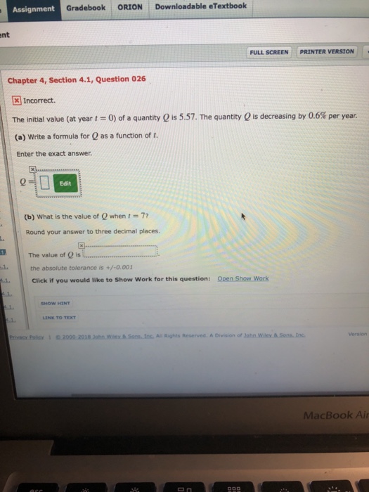 Solved ignment Chapter 4, Section 4.1, Question 016-017 区] | Chegg.com