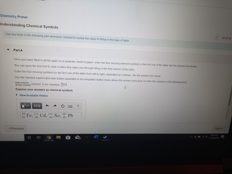 Solved In this form the mass number, 35, is a stacked | Chegg.com