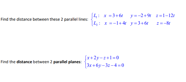 Solved Find the line of intersection between 2 planes | Chegg.com