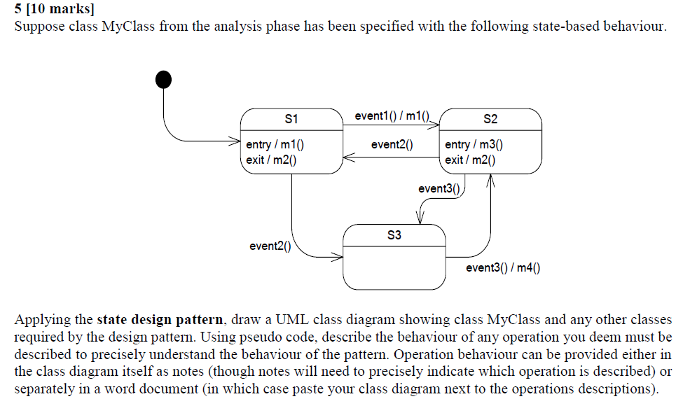 5 [10 marks] Suppose class MyClass from the analysis | Chegg.com
