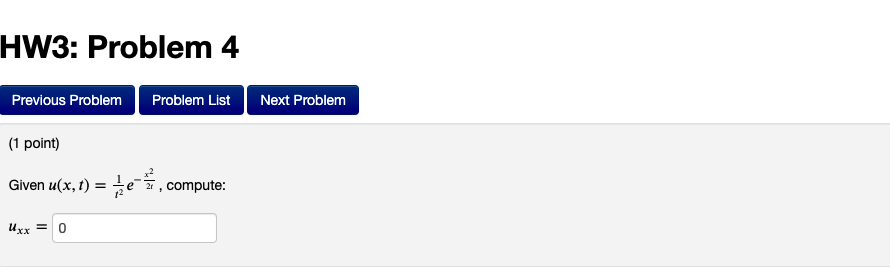 Solved HW3: Problem 4 Previous Problem Problem List Next | Chegg.com Solved HW3: Problem 4 Previous Problem Problem List Next | Chegg.com