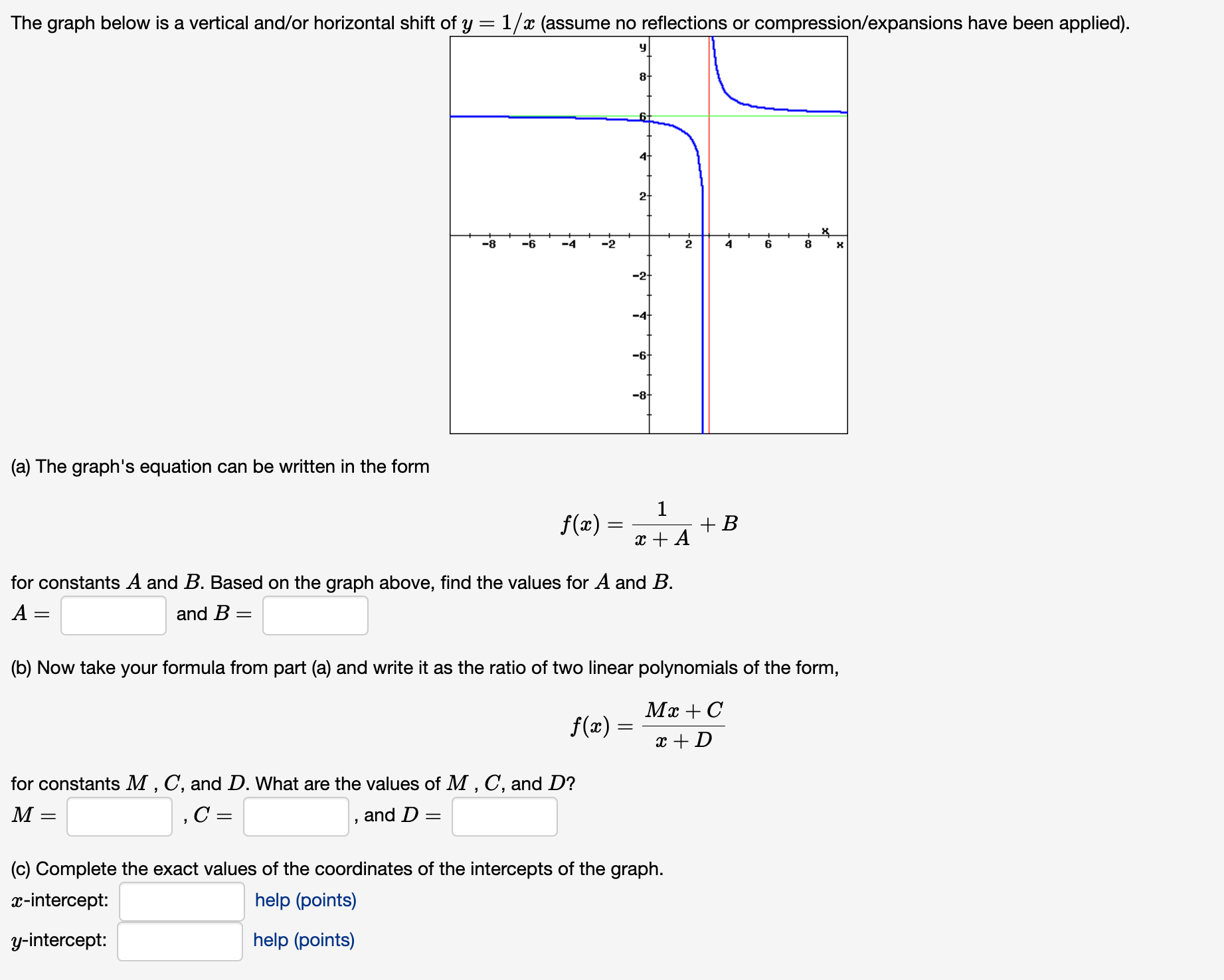Solved The graph below is a vertical and/or horizontal shift | Chegg.com