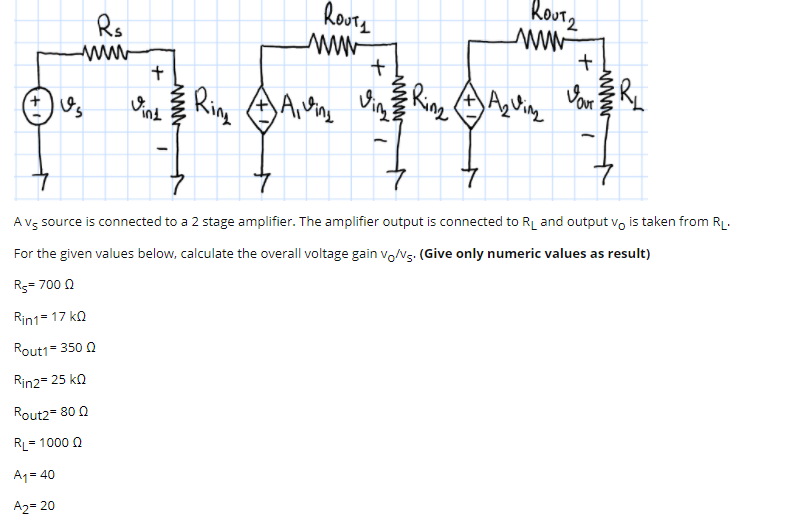 Solved Rs ROUT2 Rout www + Ving Ring (AA, Ving Azuling A vs | Chegg.com