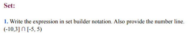 Solved Set: : 1. Write the expression in set builder | Chegg.com