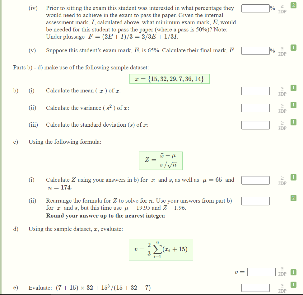 Solved For this course your final mark, F, will be | Chegg.com