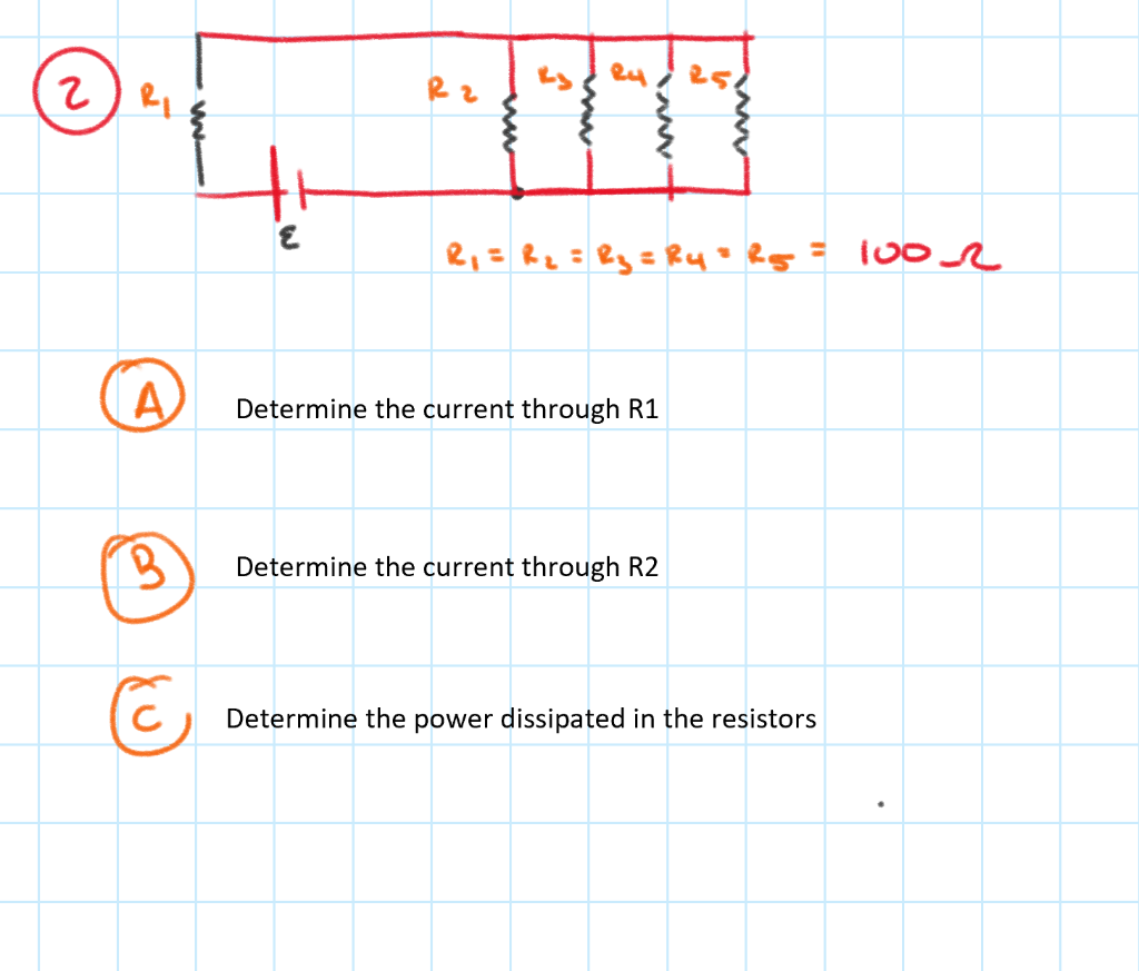 Determine The Current Through R1 Determine The