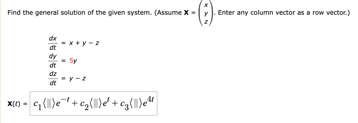 Solved Find the general solution of the given system. | Chegg.com