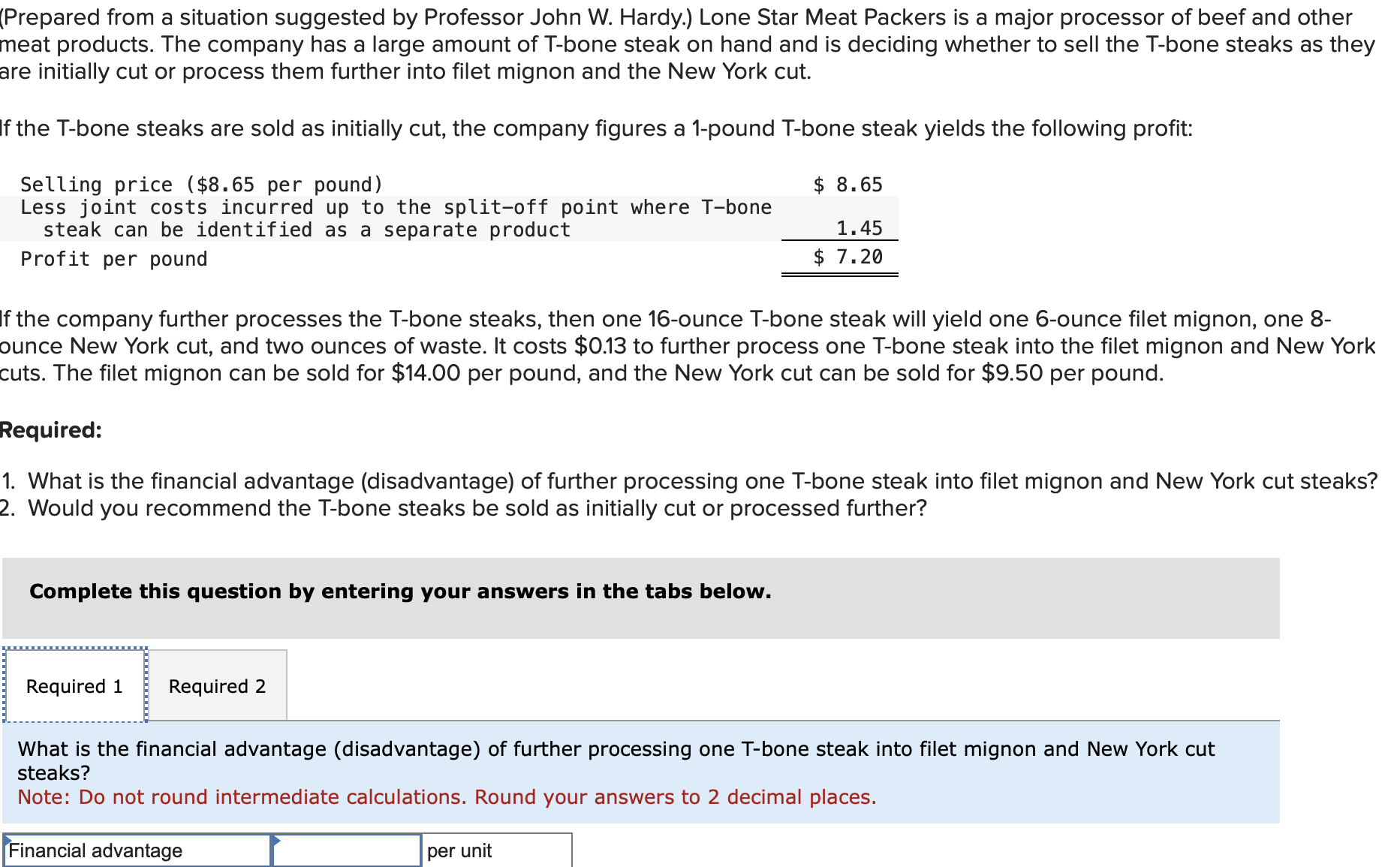 Solved Prepared from a situation suggested by Professor John | Chegg.com