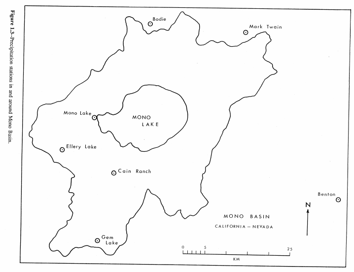 Table 1.1 -- PRECIPITATION, MONO BASIN AREA Elevation | Chegg.com