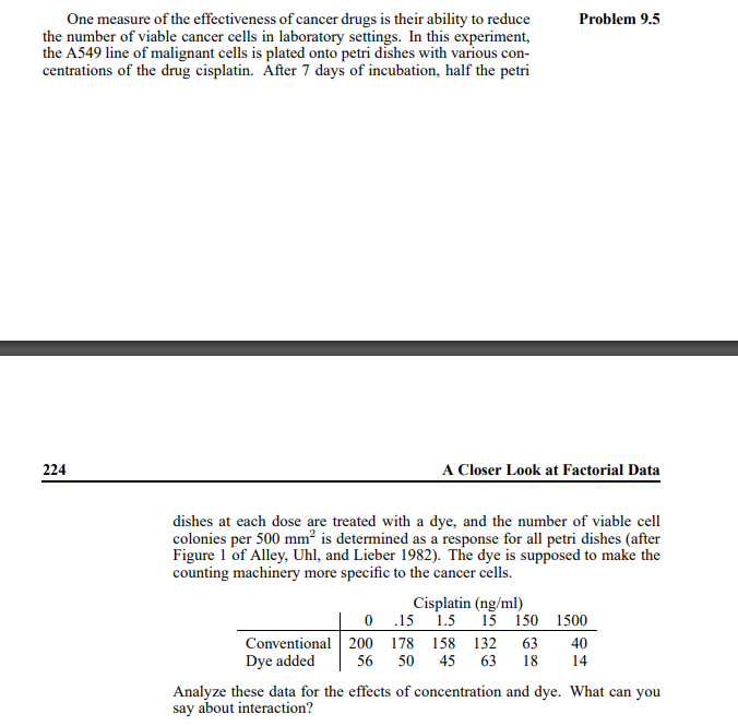 Solved Problem 9.5 One measure of the effectiveness of | Chegg.com