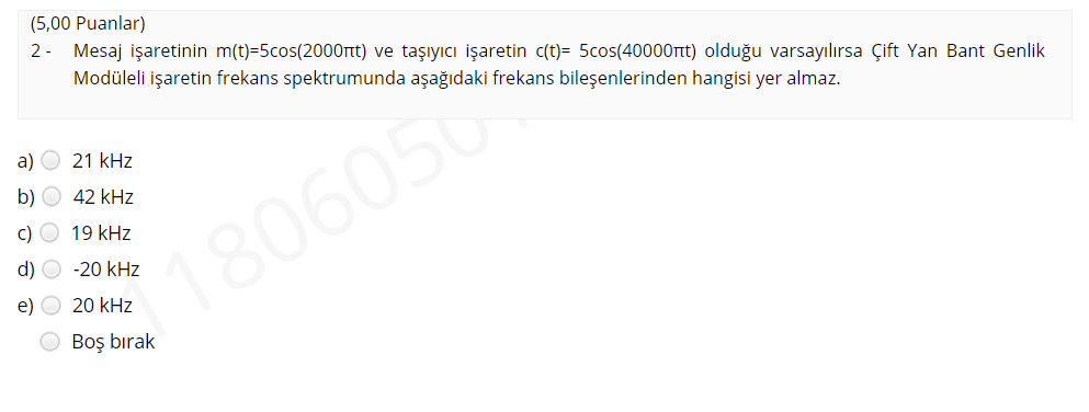 Solved Assuming that the message signal is m (t) = 5cos | Chegg.com