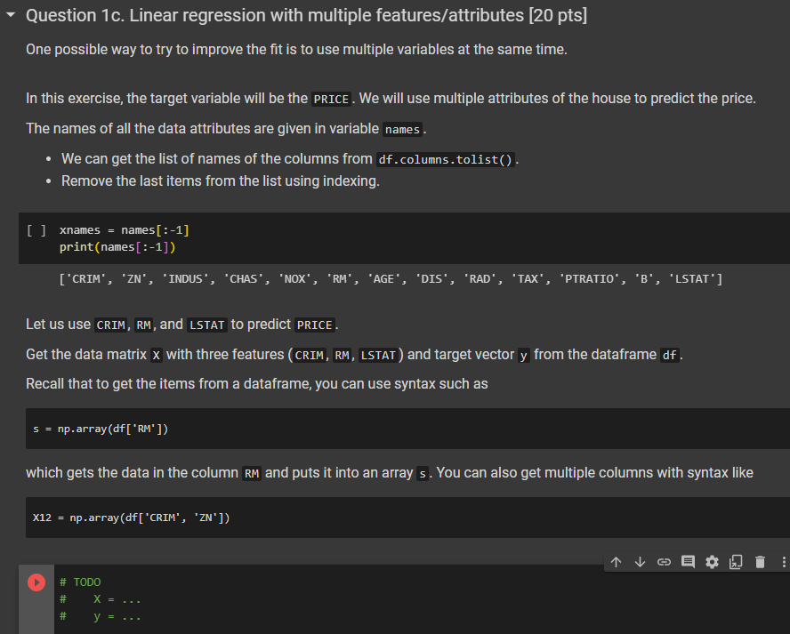 Solved Question 1c. Linear regression with multiple | Chegg.com