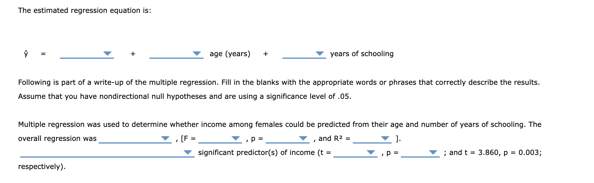Solved The estimated regression equation is: y^=+ age | Chegg.com