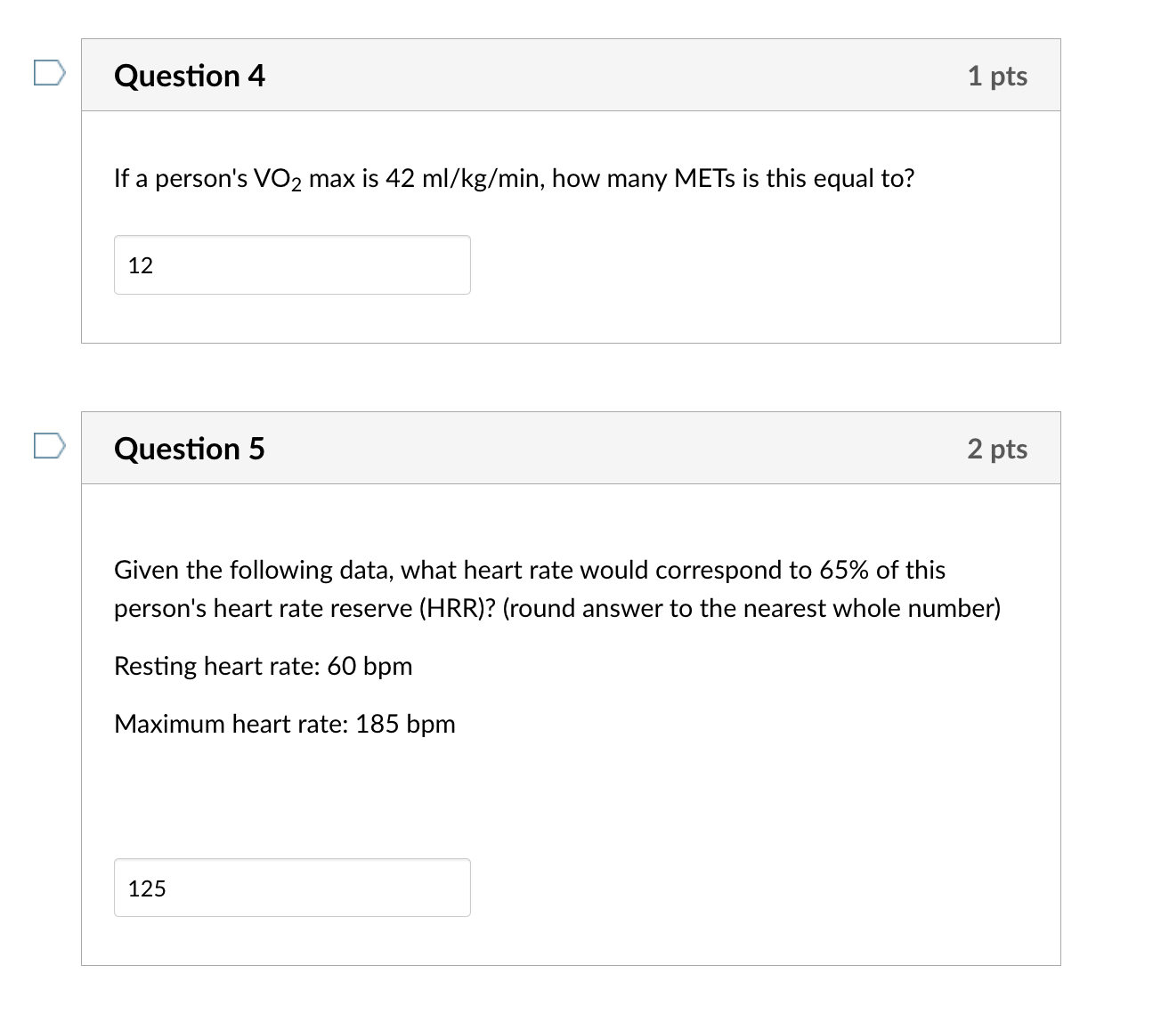 Solved If a person's VO2 max is 42ml/kg/min, how many METs | Chegg.com