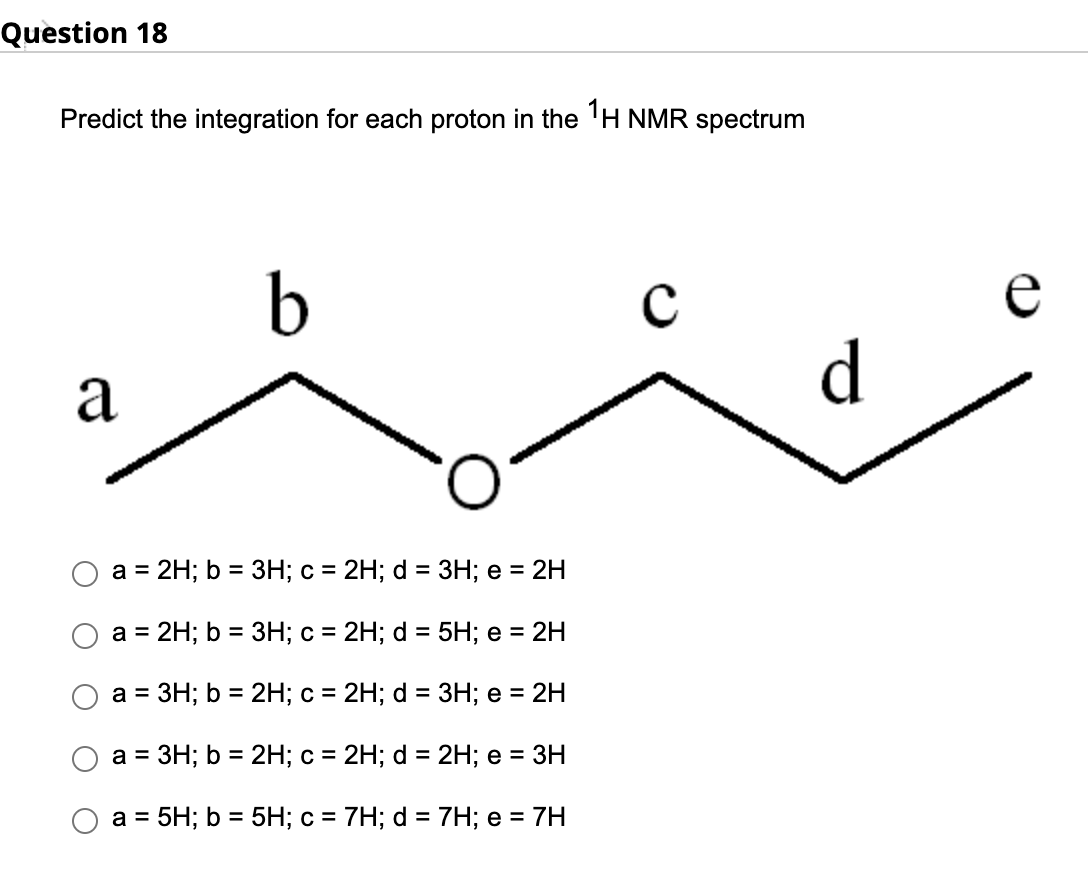 Solved Predict the integration for each proton in the 1H NMR | Chegg.com