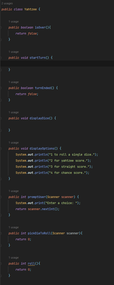 Solved In this project you will be creating your own Yahtzee | Chegg.com