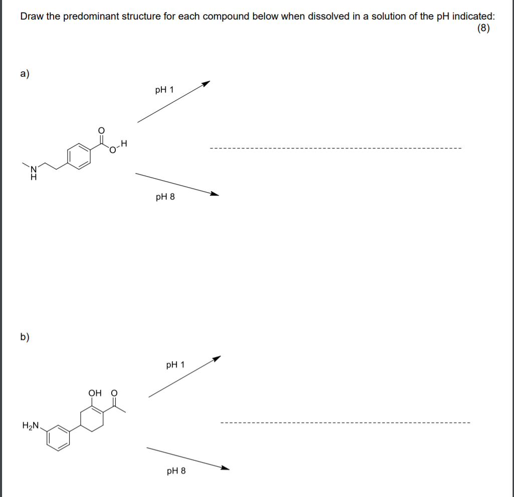 Solved Draw the predominant structure for each compound | Chegg.com