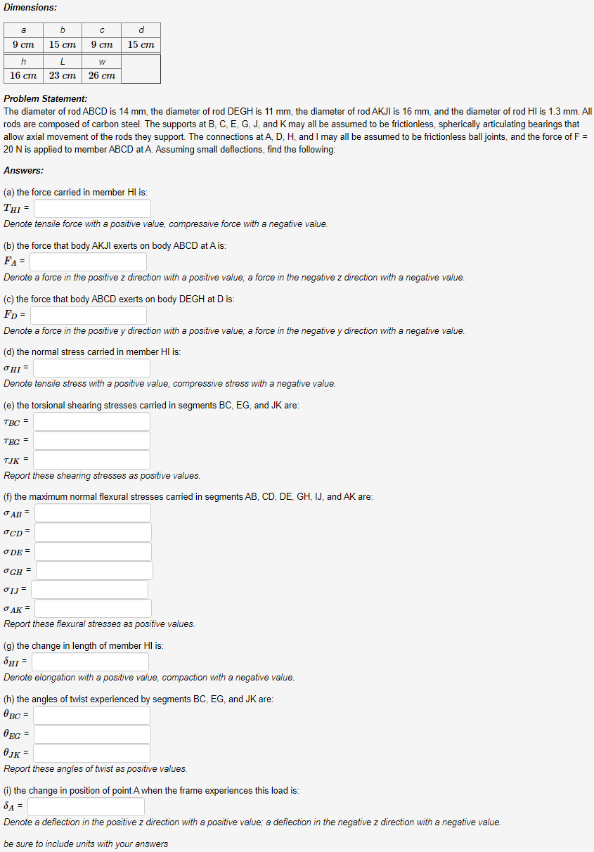Solved Dimensions: Problem Statement: The diameter of rod | Chegg.com