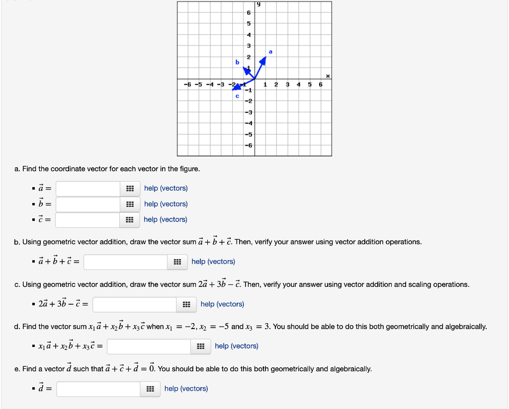 Solved a. Find the coordinate vector for each vector in the | Chegg.com