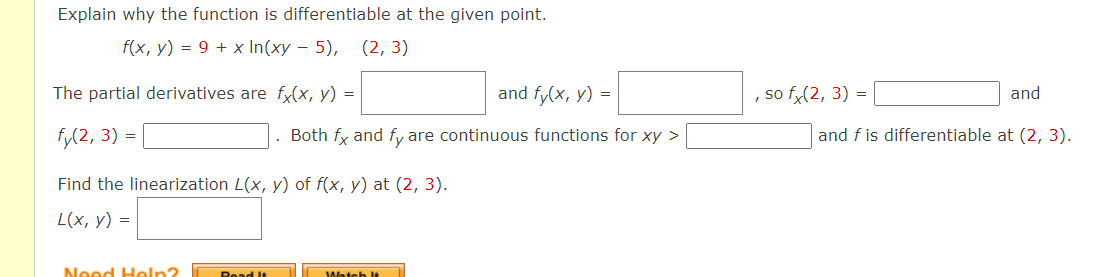 Solved Explain why the function is differentiable at the | Chegg.com