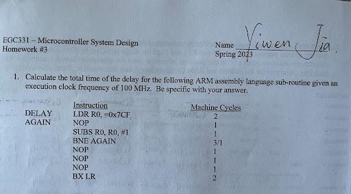 Egc331 Microcontroller System Design Homework 3