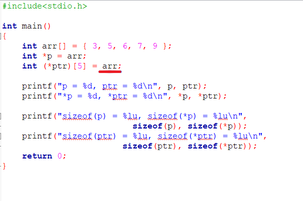 Solved #include int main() l { int arr[] = { 3, 5, 6, 7, 9 | Chegg.com