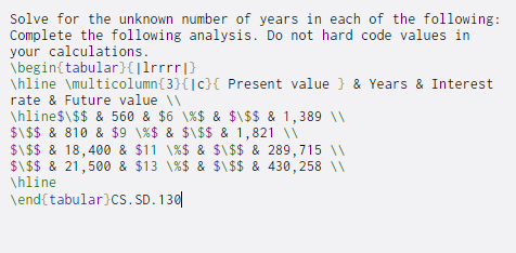 Solved Solve for the unknown number of years in each of the | Chegg.com