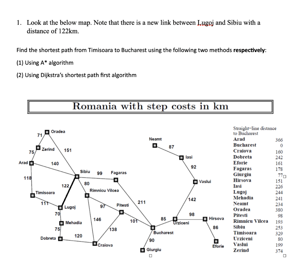 Solved 1. Look at the below map. Note that there is a new | Chegg.com
