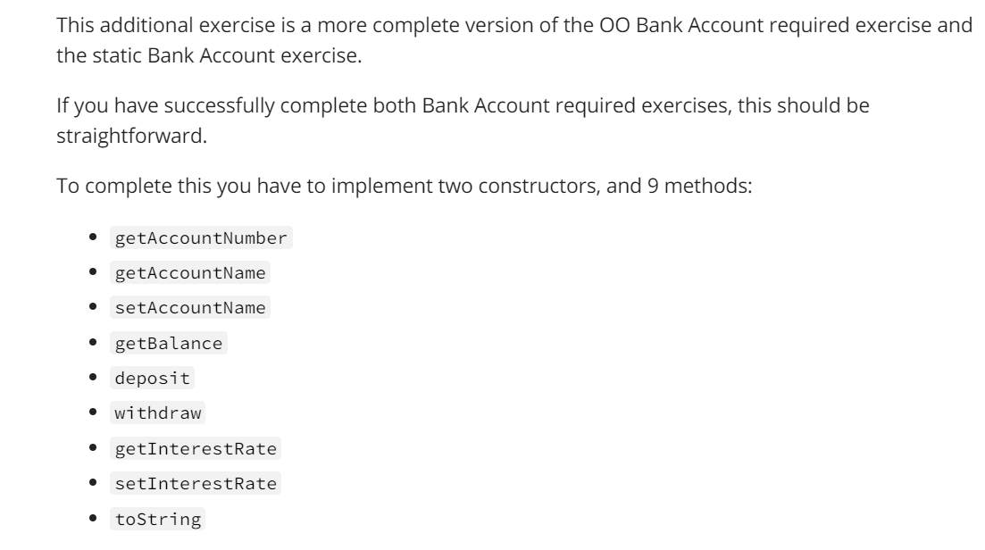 Solved Bank Account 00 Complete (Extension Exercise) This | Chegg.com