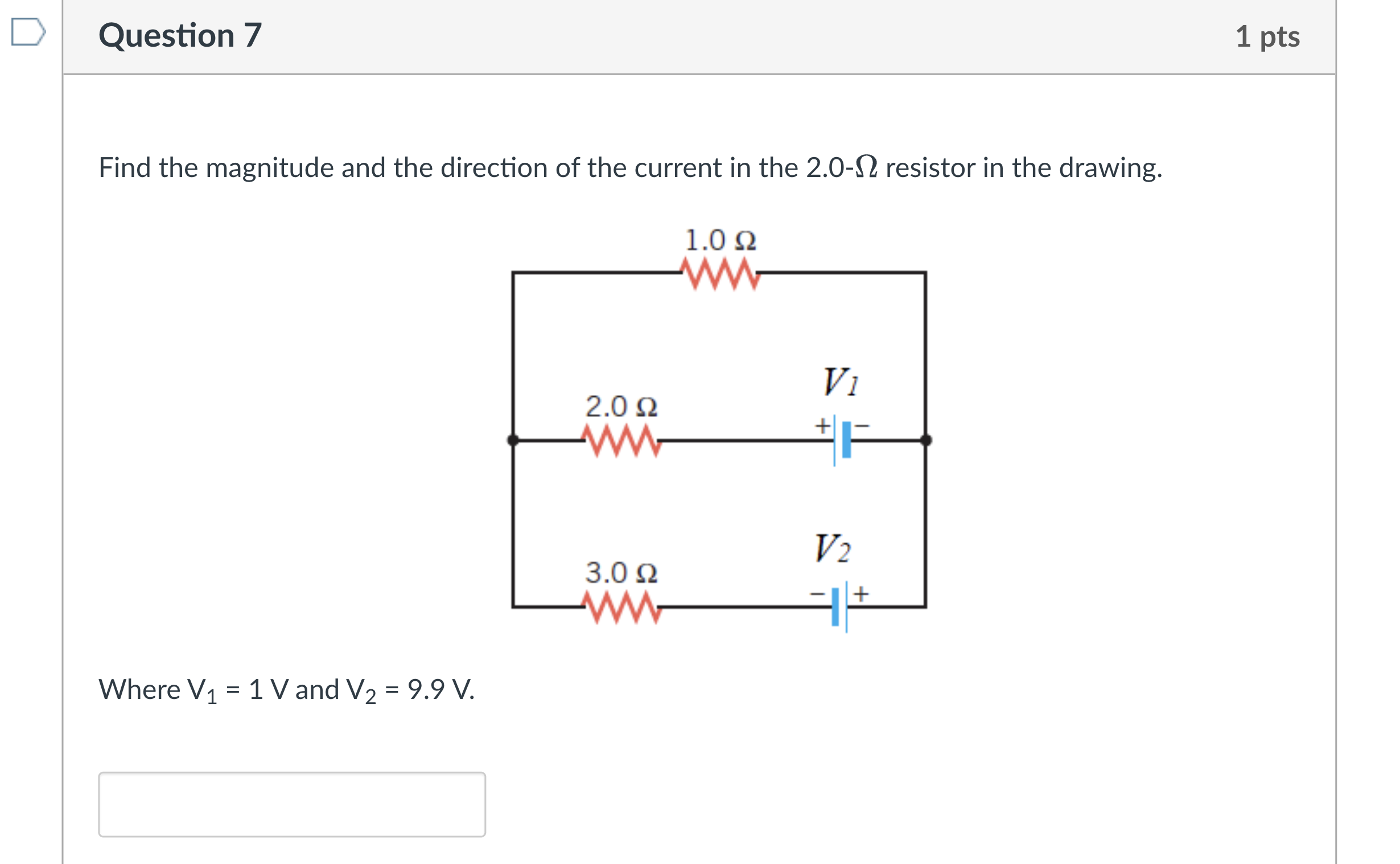 Solved Find the magnitude and the direction of the current | Chegg.com