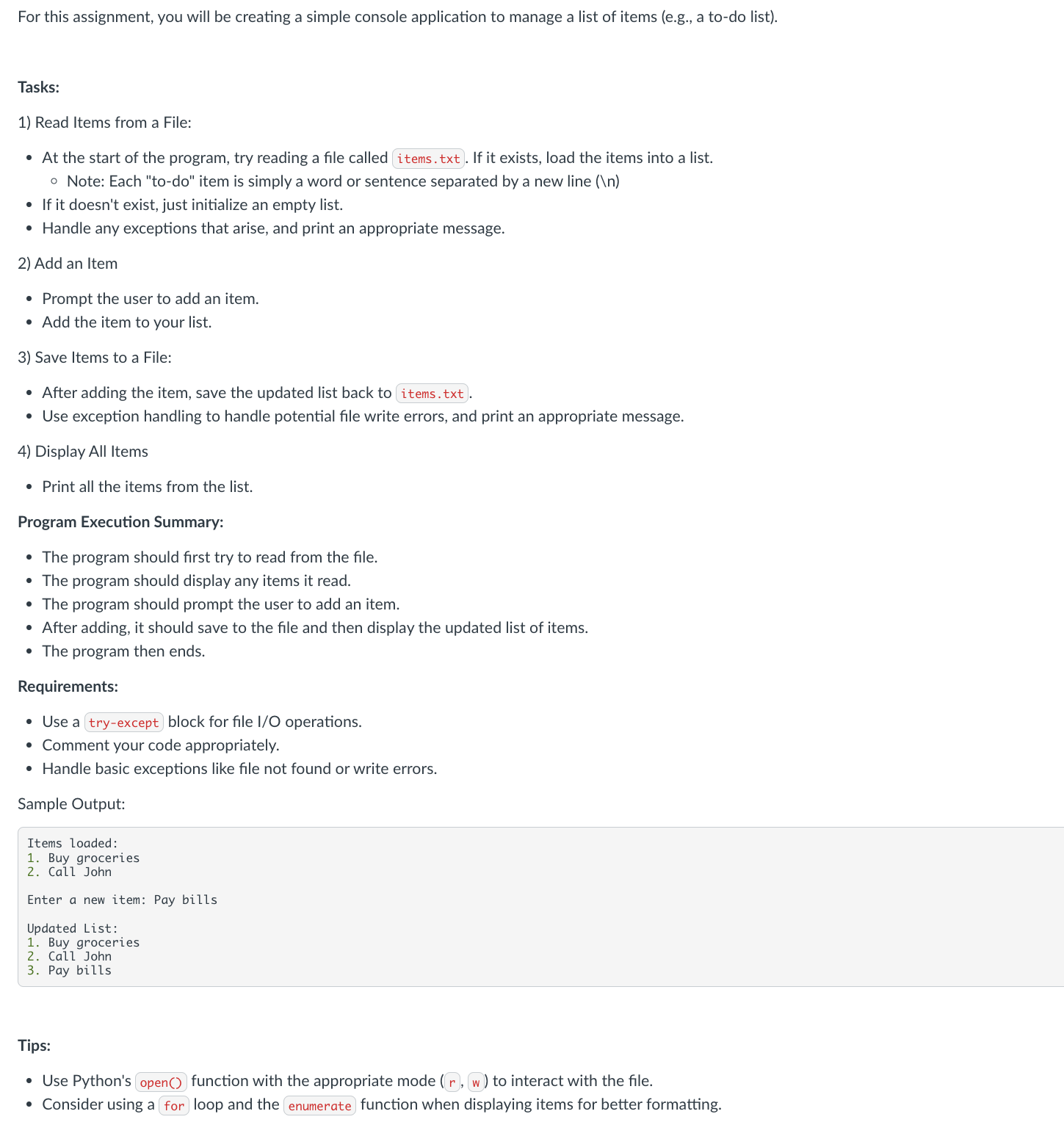 Solved For this assignment, you will be creating a simple | Chegg.com