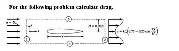 Solved For the following problem calculate drag. --- | Chegg.com