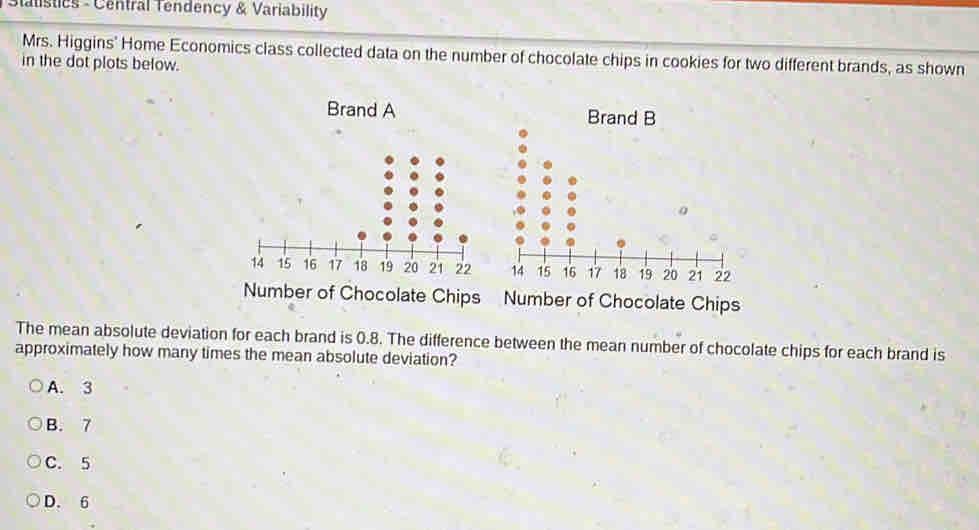 Solved Stics - Central Tendency & Variability Mrs. Higgins' | Chegg.com